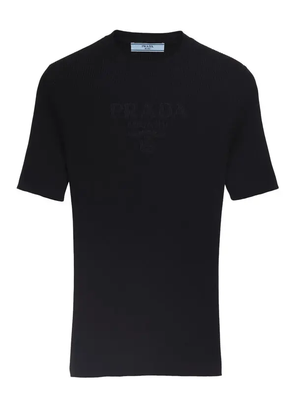 Prada Cotton Crew-neck Sweater - Black