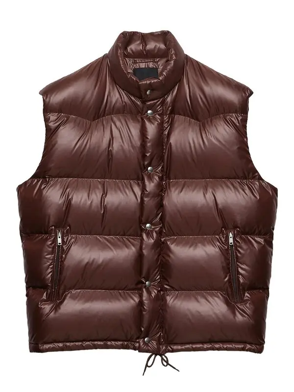 Prada Re-nylon Padded Vest - Cocoa Brown