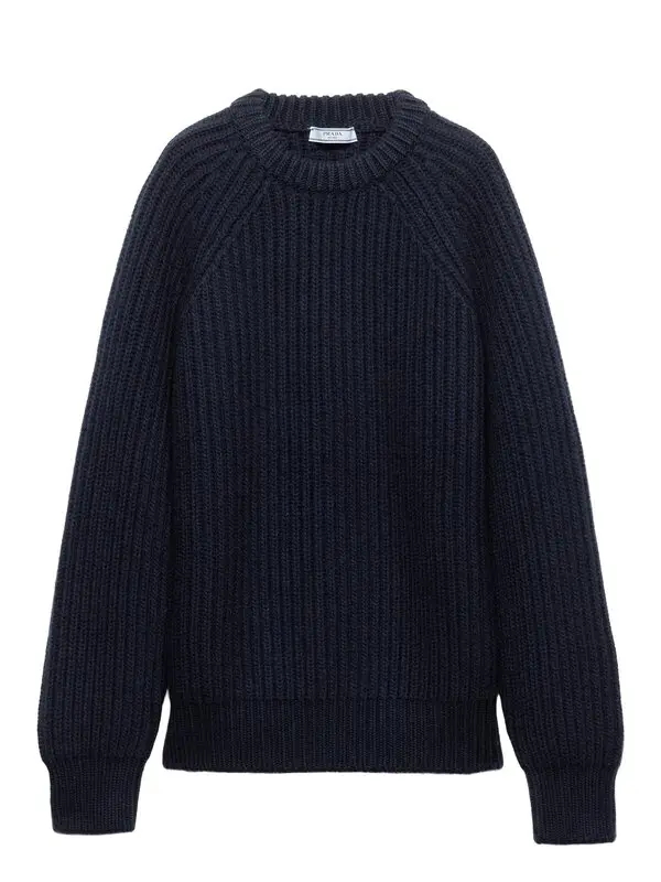 Prada Wool And Cashmere Crew-neck Sweater - Blue