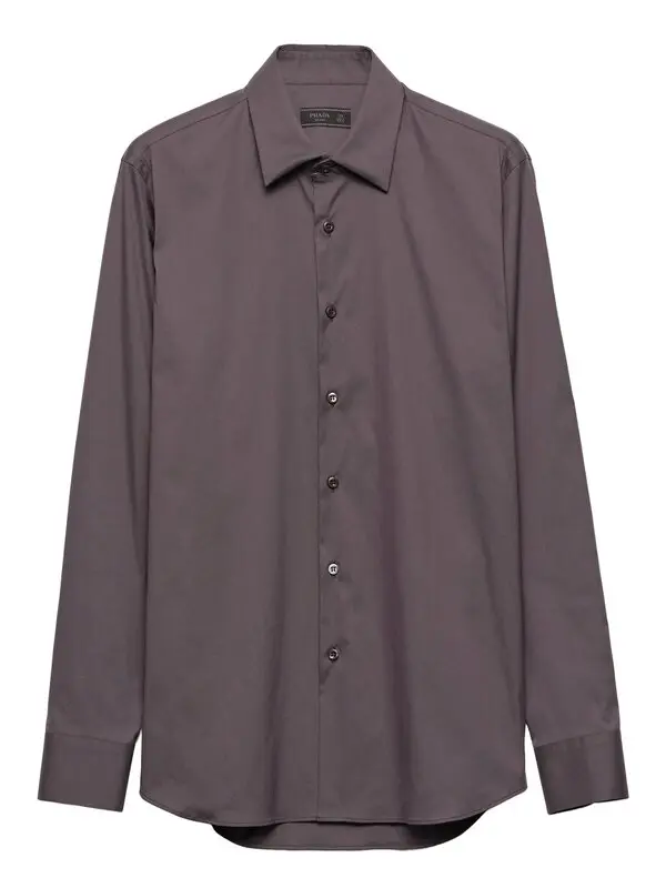 Prada Stretch Cotton Shirt - Iron Gray