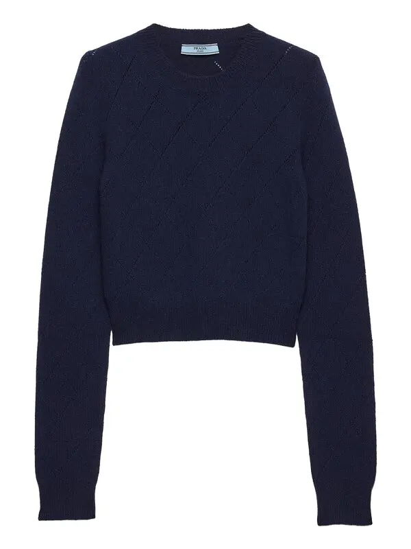 Prada Cashmere Crew-neck Sweater - Blue