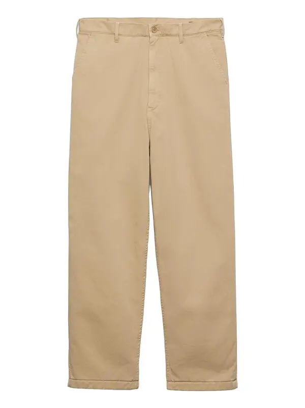 Prada Cotton Wide-leg Pants - Cord