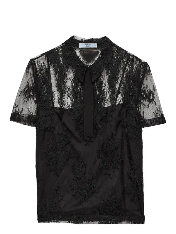 Prada Lace Shirt - Black