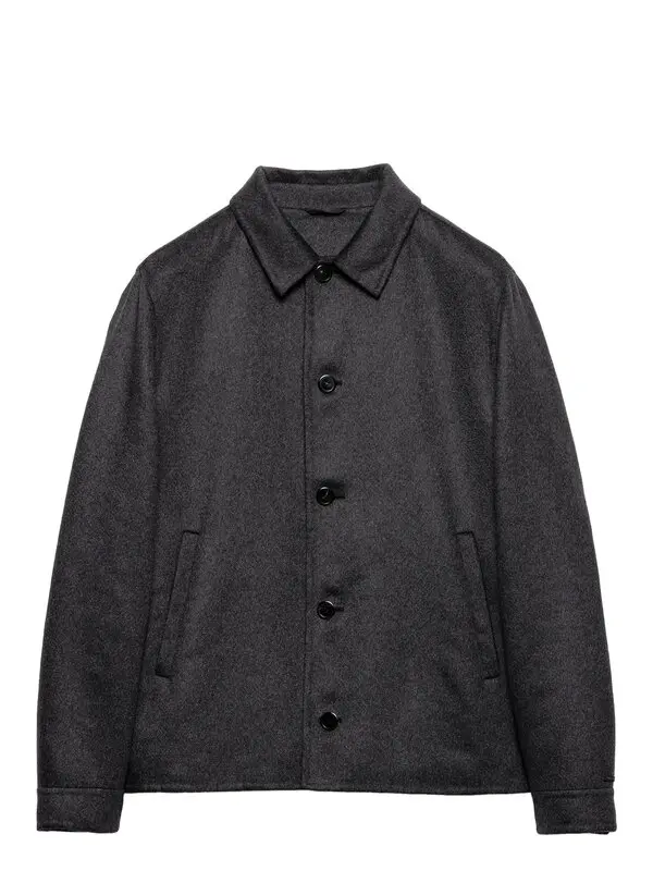 Prada Cashmere Blouson Jacket - Grey