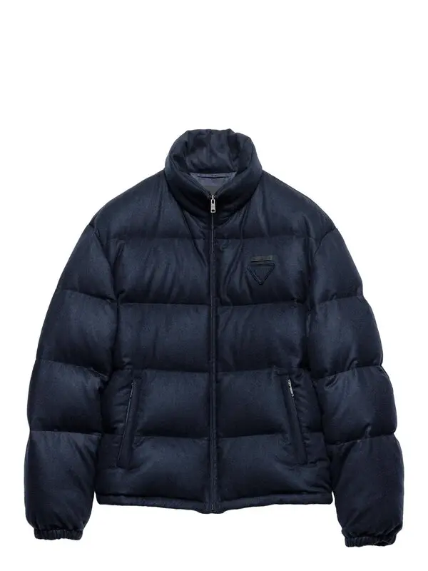 Prada Medium-weight Cashmere Down Jacket - Navy