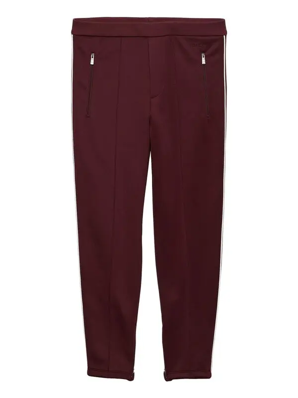 Prada Technical Fabric Joggers - Garnet