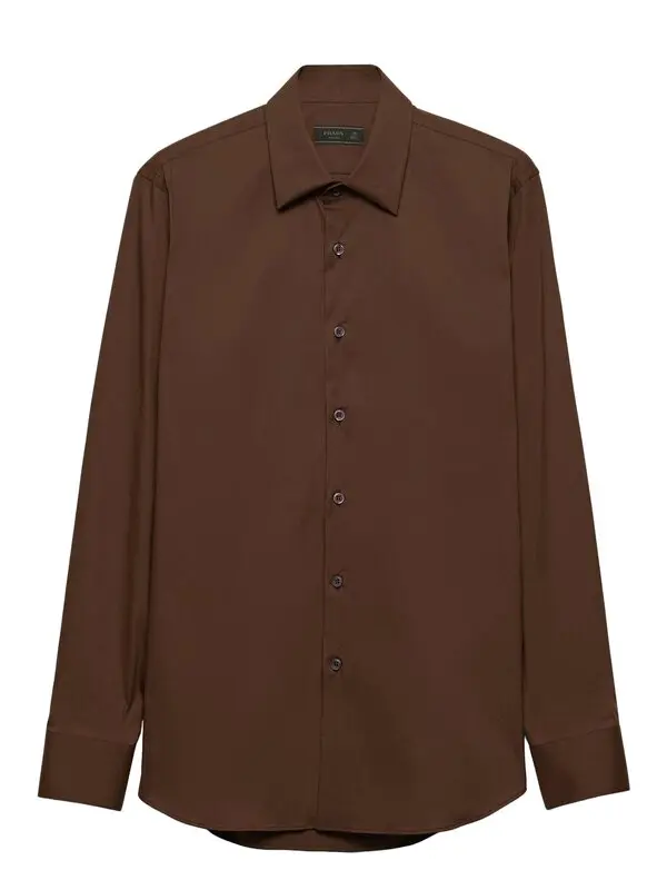 Prada Stretch Cotton Shirt - Brown