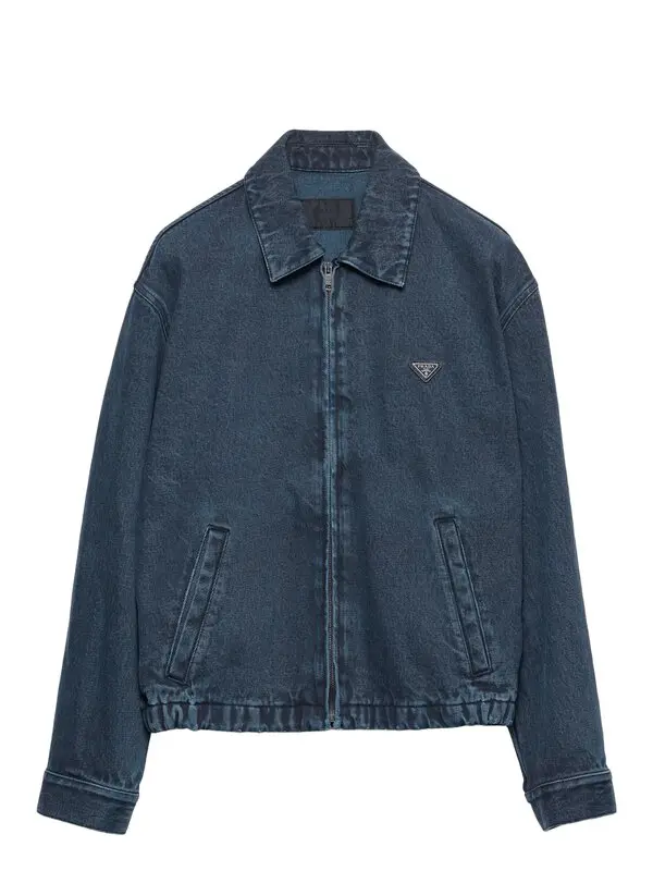 Prada Denim Blouson Jacket - Black