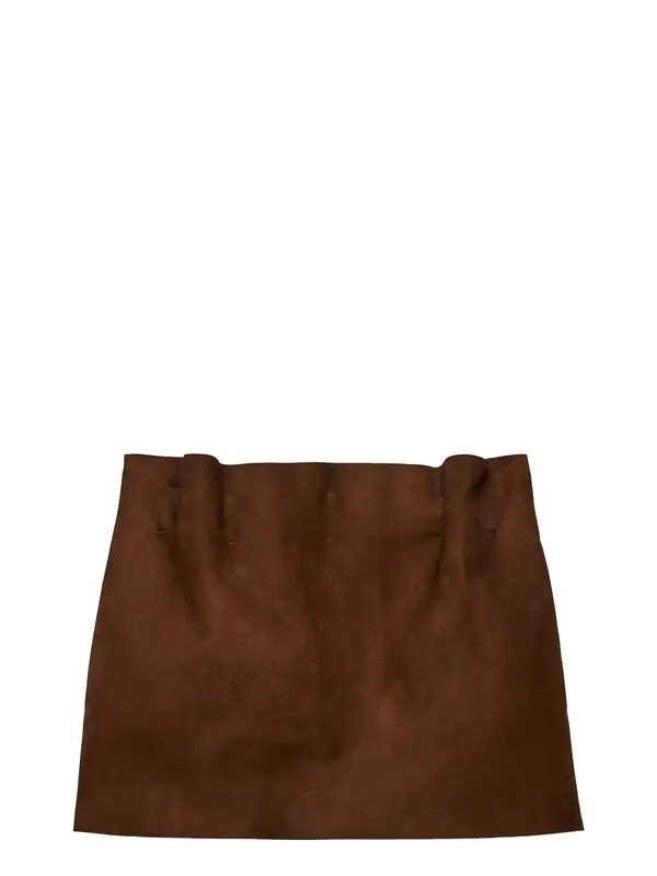 Prada Suede Miniskirt - Cocoa Brown