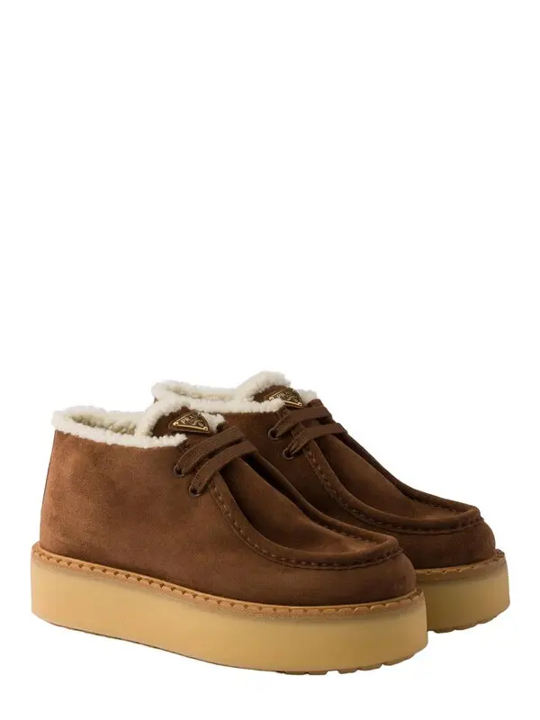 Prada Suede Chukka Boots - Cocoa Brown