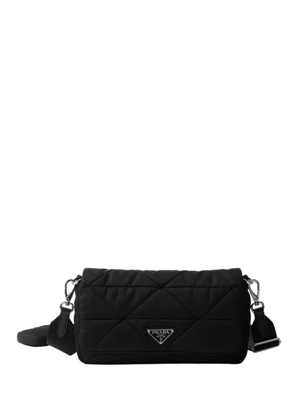 Prada Padded Re-nylon Shoulder Bag - Black