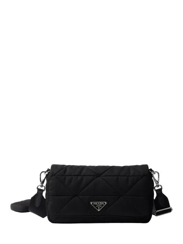 Prada Padded Re-nylon Shoulder Bag - Black