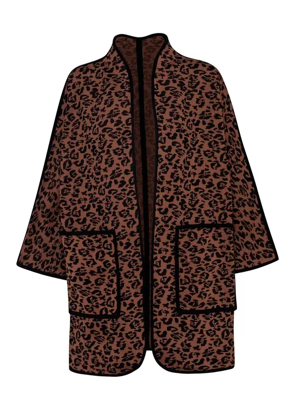PEPA POMBO Printed Coat With Fringe - Animal