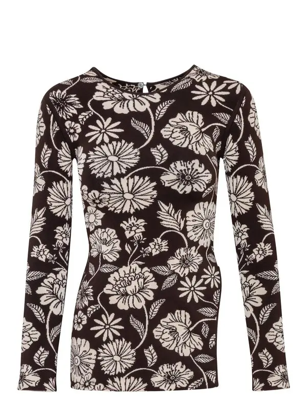 PEPA POMBO Aria Floral Top - Brown