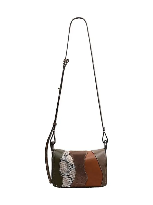 RADLEY Westwell Lane Patchwork Flapover Crossbody Bag - Coffee