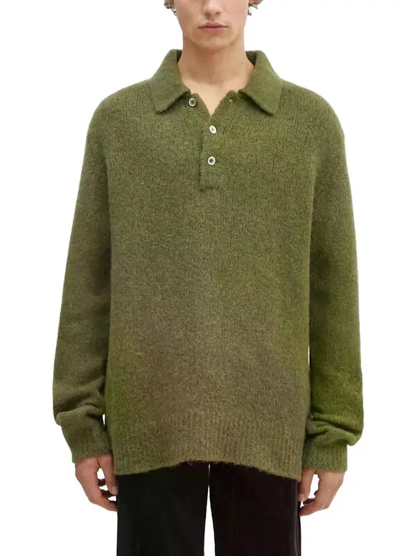 Norse Projects Rasmus Polo-neck Brushed Sweater - Green