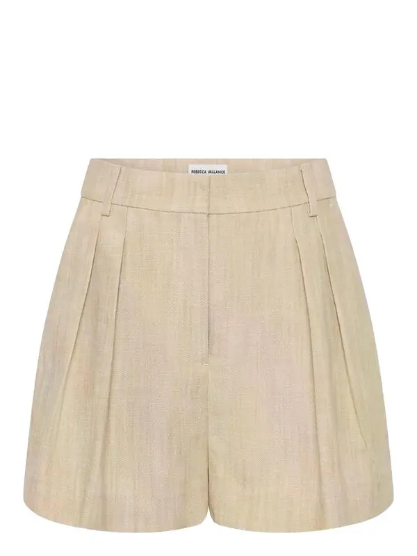 Rebecca Vallance Pleated Shorts - Neutrals