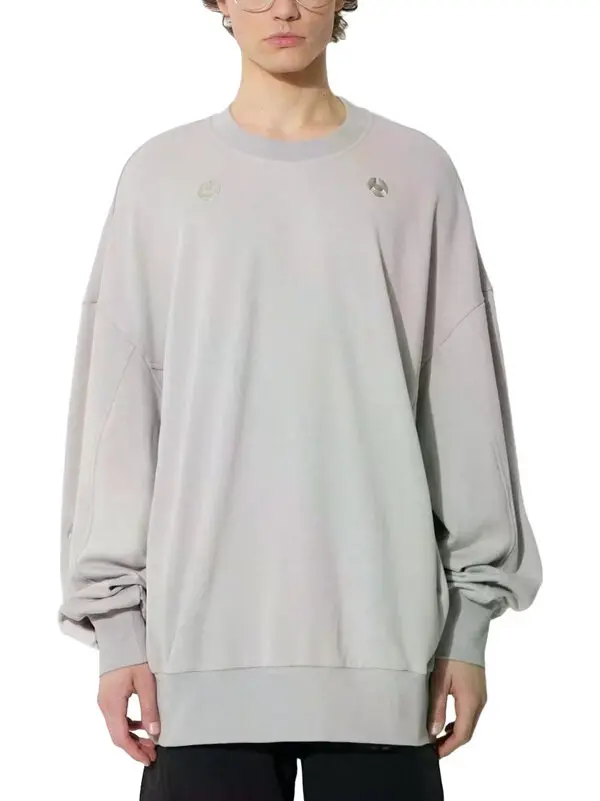 A. A. SPECTRUM Metallic-detail Crew-neck Sweatshirt - Grey