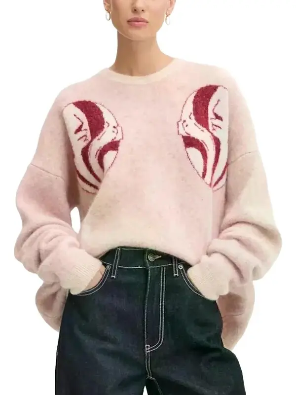 Fiorucci Ribbed-hem Sweater - Pink