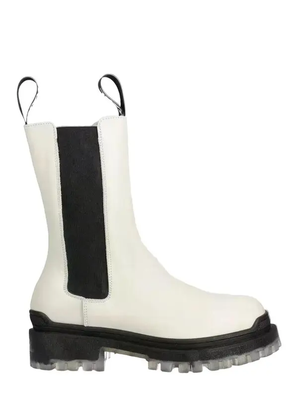 Karl Lagerfeld Leather Chelsea Boots - White