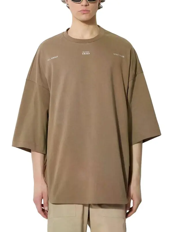 A. A. SPECTRUM Knockout Dropped-shoulder T-shirt - Brown
