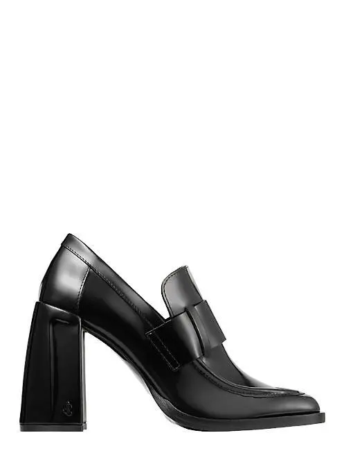 JIMMY CHOO Tylor 95 Patent Leather Loafers - Black