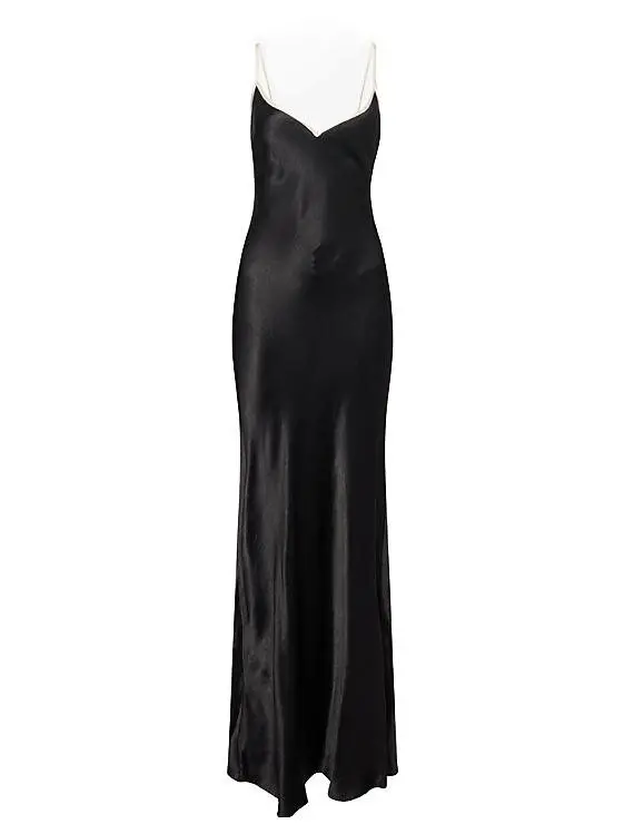 Bec & Bridge Woven Maxi Dress With Tie Shoulder-straps - Black