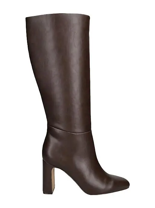 Steve Madden Speedway Gc2 Heeled Leather Knee-high Boots - Dark Brown