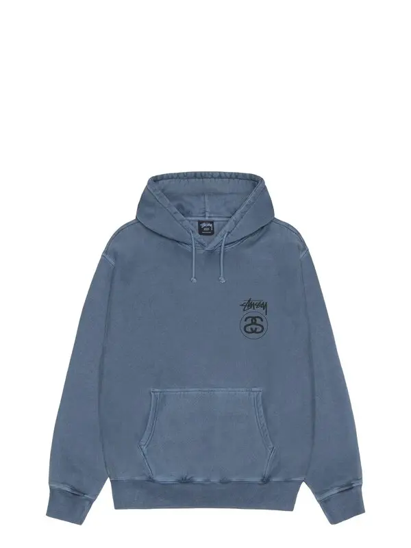 StÜssy Stock Link Pigment Dyed Hoodie - Blue