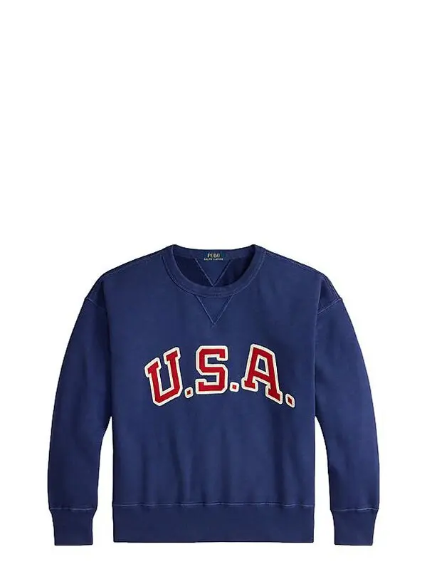 Ralph Lauren Vintage-fit Cotton-blend Sweatshirt - Blue