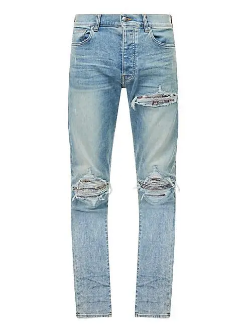 Amiri Tapered-leg Stretch-denim Blend Jeans - Medium Indigo