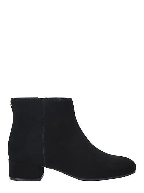 Carvela Gaia Heeled Suede Ankle Boots - Black