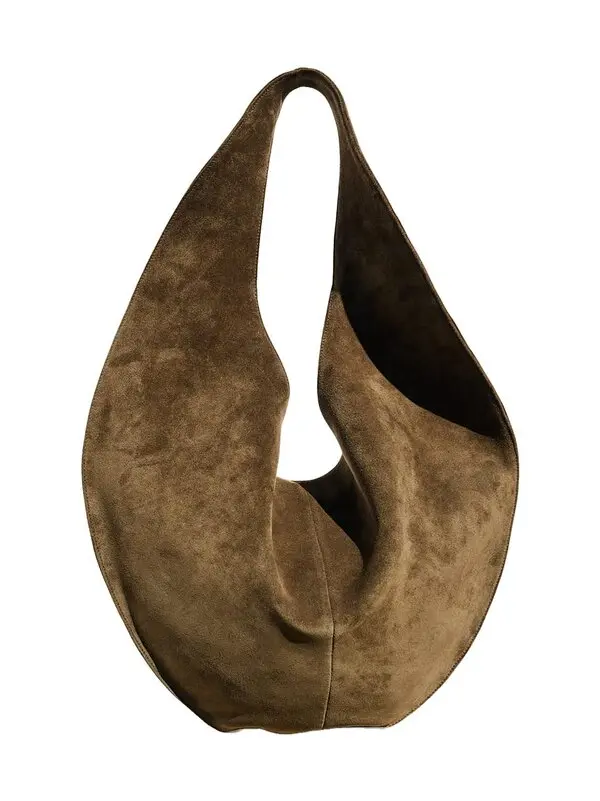 MAEDEN Market Suede Tote Bag - Suede Kelp