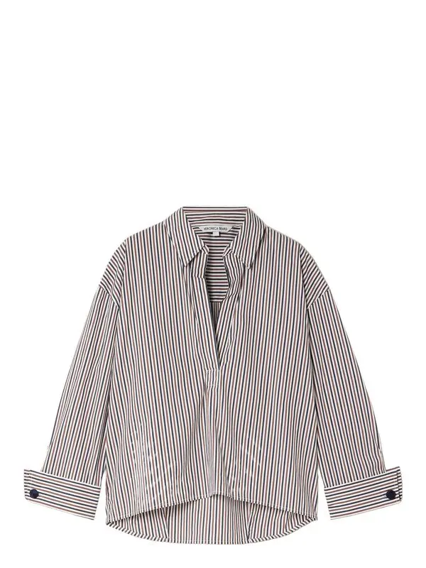 Veronica Beard Draymond Striped Cotton-blend Shirt - Multi