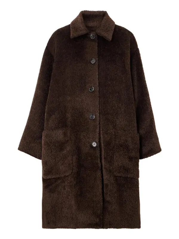 Proenza Schouler Alpaca And Wool-blend 'verretta' Coat - Brown