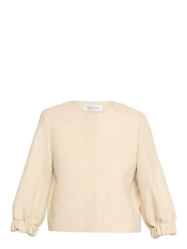 Max Mara Naiadi 3/4-sleeve Crop Jacket - Ivory
