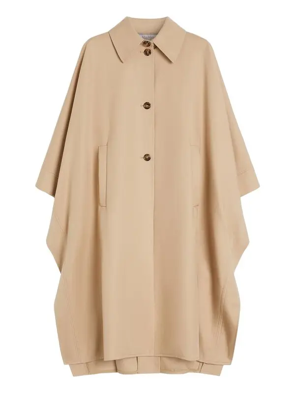 Max Mara Pedale Water-repellent Cotton Cape - Sand