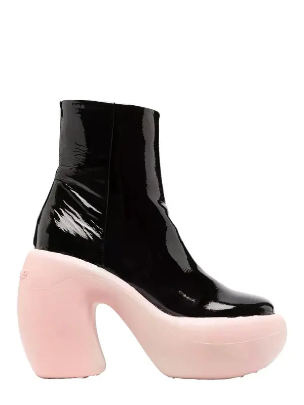 HAUS OF HONEY Honey Bubble Heeled Boots - Black