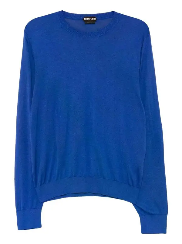 TOM FORD Silk T-shirt - Blue