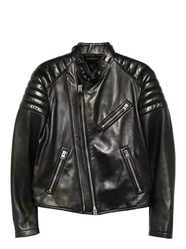 TOM FORD Leather Biker Jacket - Black