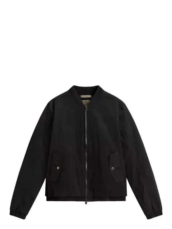 Woolrich Bomber Jacket With Ribbed Cuffs - Black