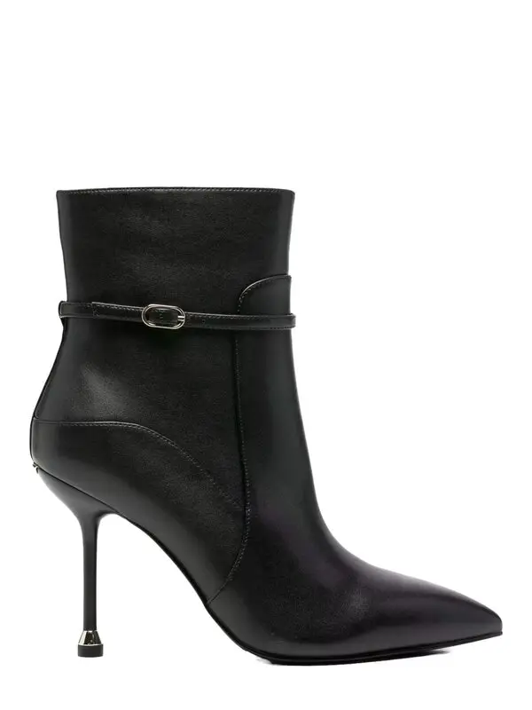Liu Jo Buckle-strap Pointed-toe Boots - Black