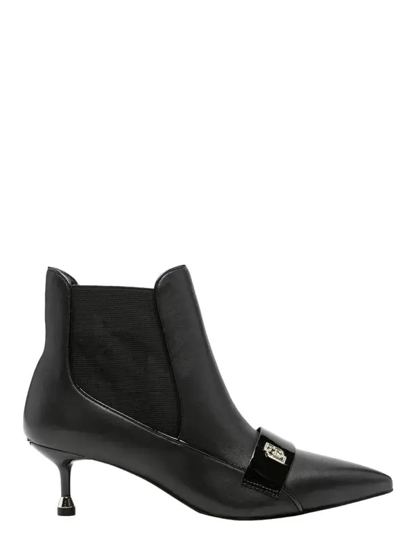 Liu Jo Pointed-toe Boots With Elastic Panels - Black
