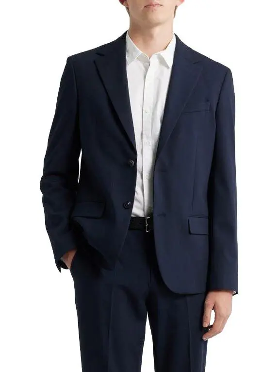 OPEN EDIT Slim Fit Solid Stretch Suit Jacket - Navy Night