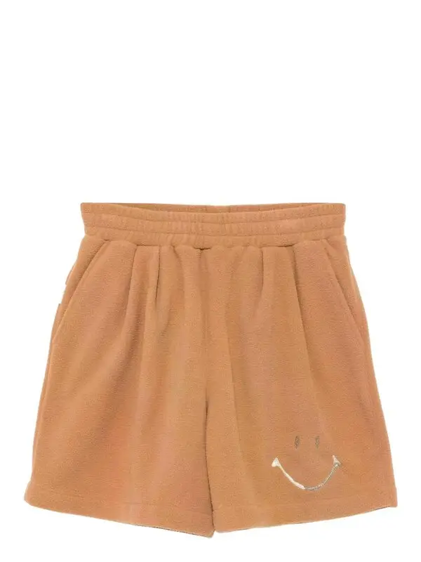 Joshua Sanders Embroidered Fleece Shorts - Brown