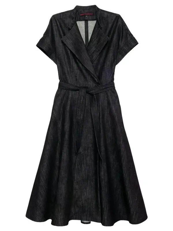 Martin Grant Denim Wrap Dress - Blue