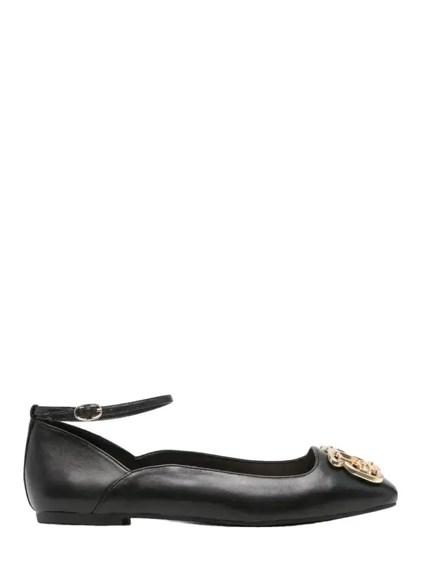 Liu Jo Ankle-strap Ballerina Flats - Black