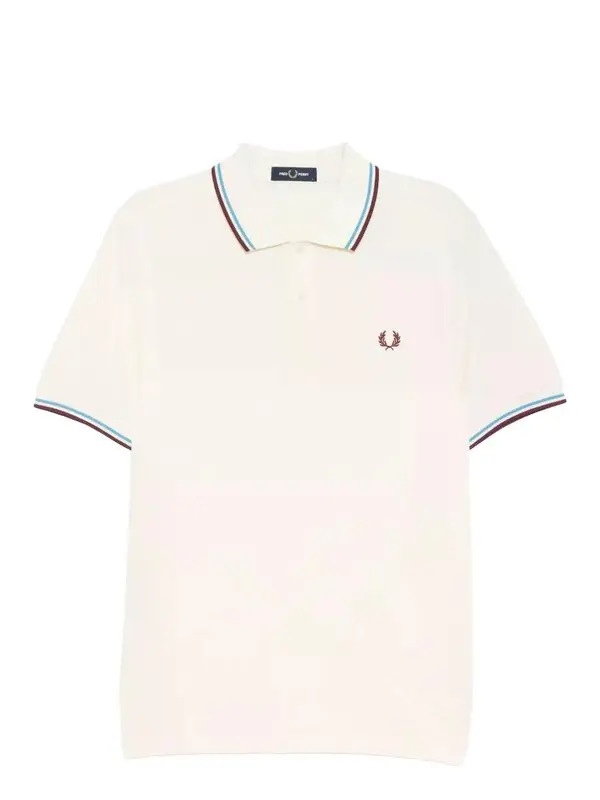 Fred Perry Logo-embroidered Polo Shirt - Neutrals