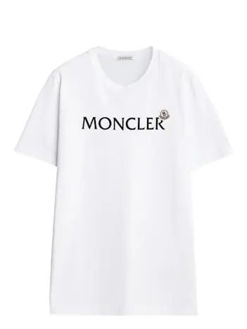 Moncler Flocked Logo T-shirt - White
