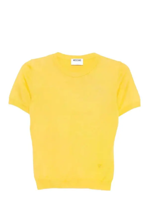 Moschino Logo-plaque T-shirt - Yellow